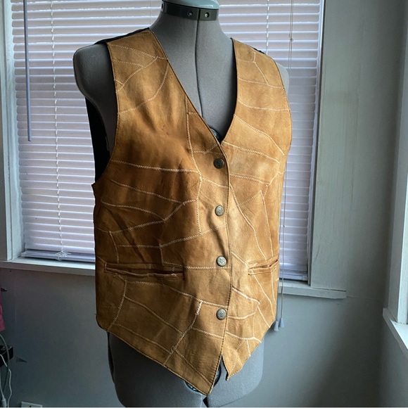 Vintage | Jackets & Coats | Strategy One Womens Copper Suede Front Vest ...
